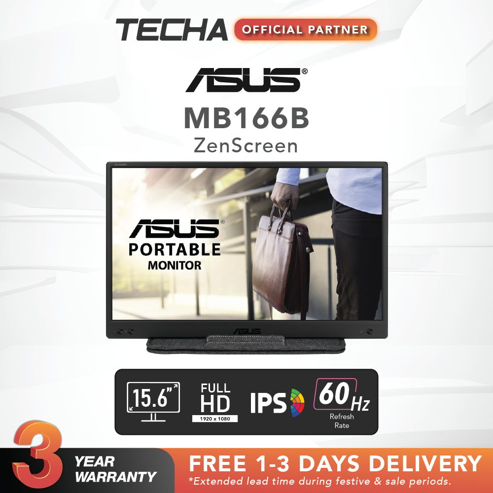 ASUS ZenScreen MB166B | 15.6" Full HD IPS Portable USB Monitor | Shopee ...