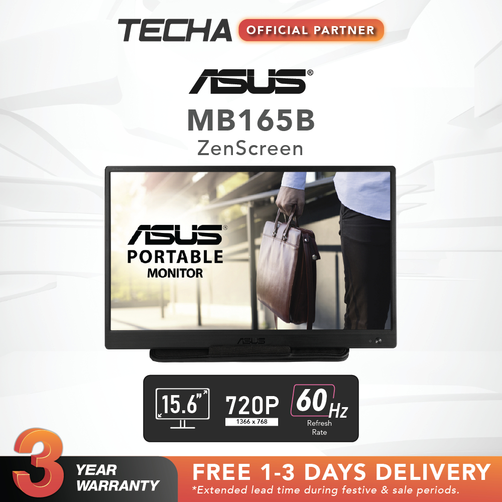 ASUS ZenScreen MB165B | 15.6" HD TN Portable USB Monitor | Shopee Singapore