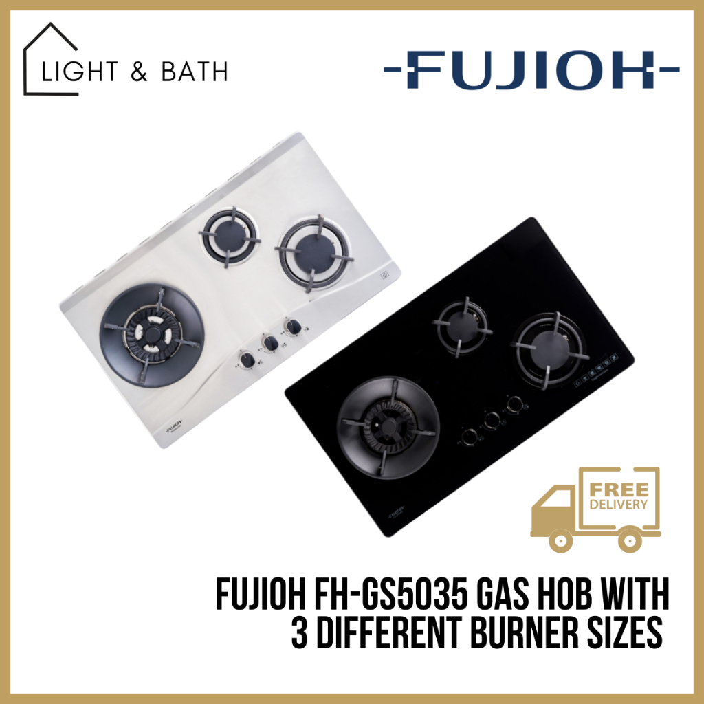 FUJIOH FH-GS5035 Gas Hob With 3 Different Burner Sizes | Shopee Singapore