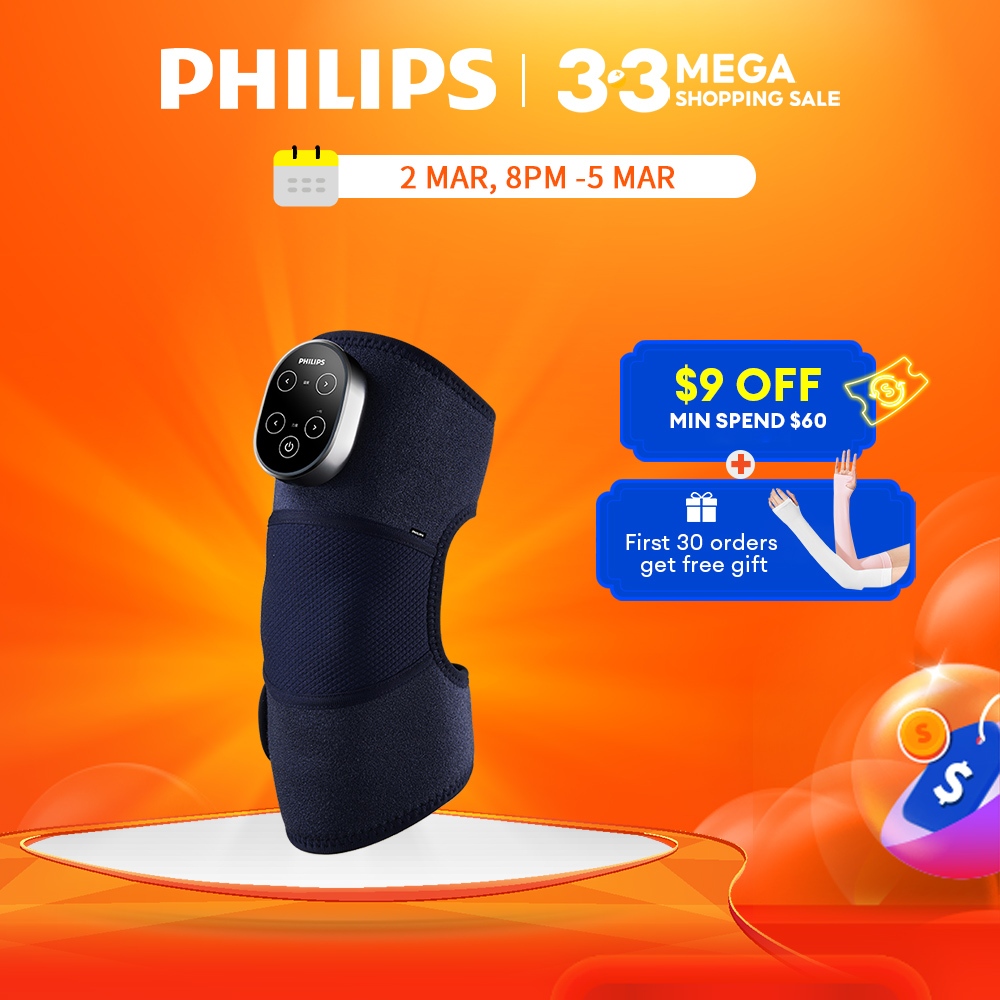 Philips 3 in 1 Knee Elbow Shoulder Massager Joint Heating Vibration NTC ...