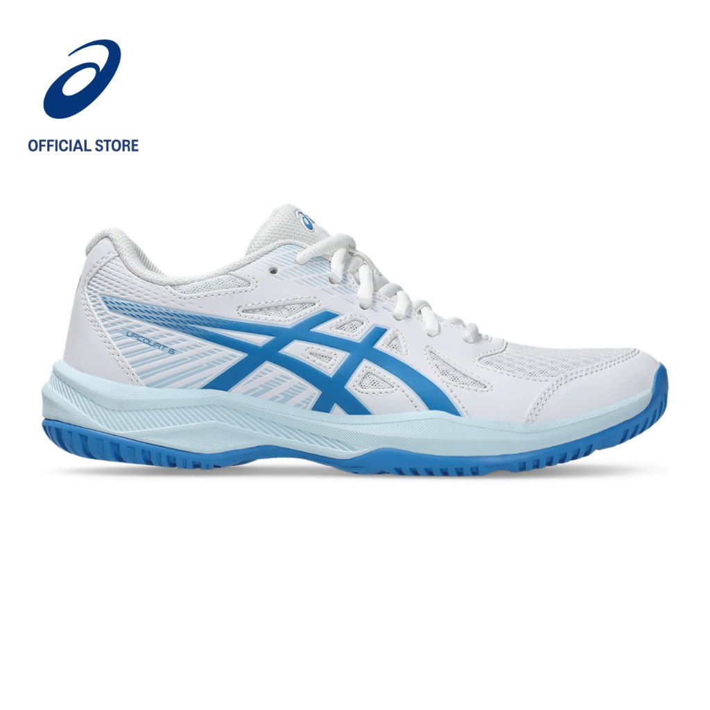 ASICS Women UPCOURT 6 Indoor Court Shoes in White/Blue Coast | Shopee Singapore