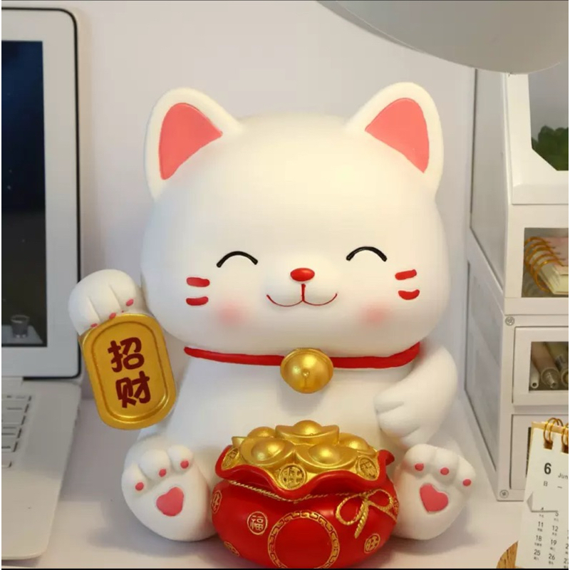 [SG] Piggy Bank - Maneki Neko Japanese Lucky Cat Piggy Bank Fortune Cat ...