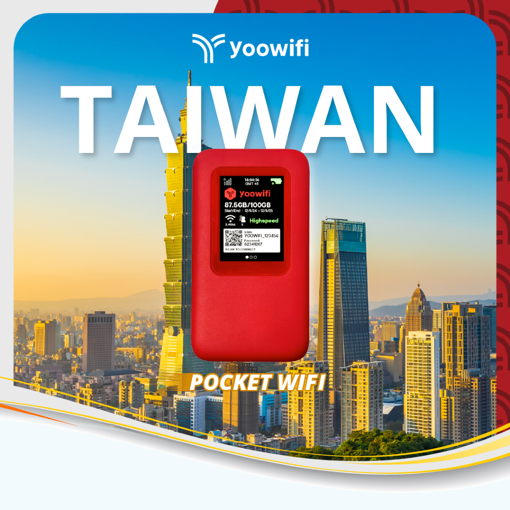 Yoowifi Taiwan 10GB Unlimited data Pocket Wifi hotspot Rental Travel Wifi Mobile hotspot ...