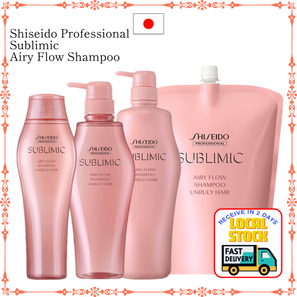 Shiseido Professional Sublimic Airy Flow Shampoo 250ml / 450ml / 500ml / 1000ml /1800ml Unruly ...