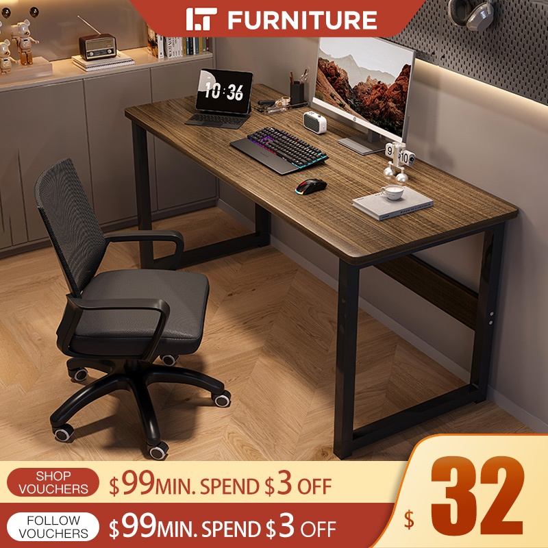 Computer Table Black Study Table Student Desk Writing Desk Multipurpose ...