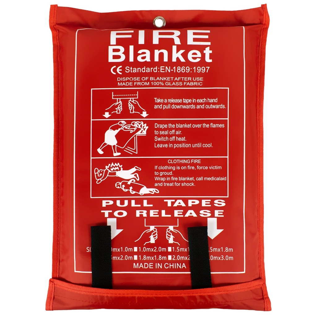 (SG IN STOCK)Fire blanket Bag glass temperature 550 degrees household ...