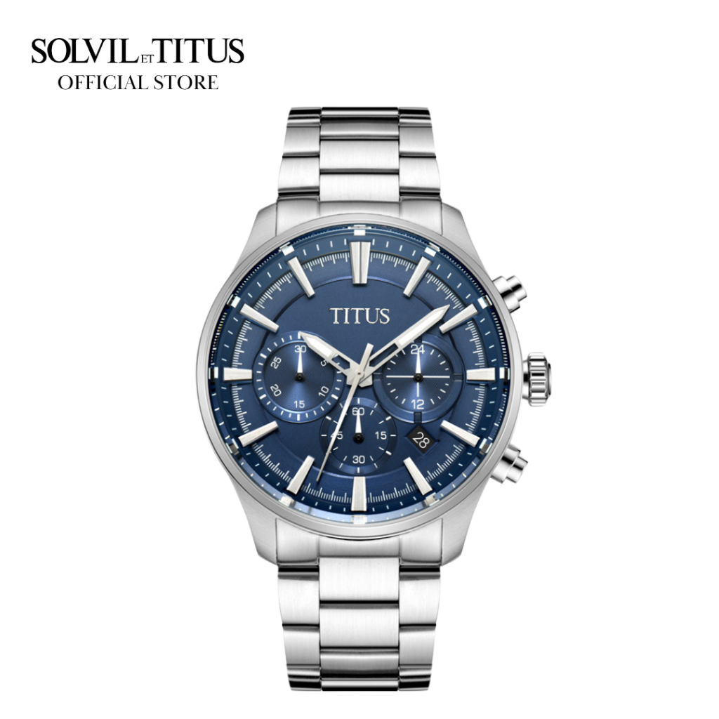 Solvil et Titus Saber Chronograph Quartz in Blue Dial and Stainless ...
