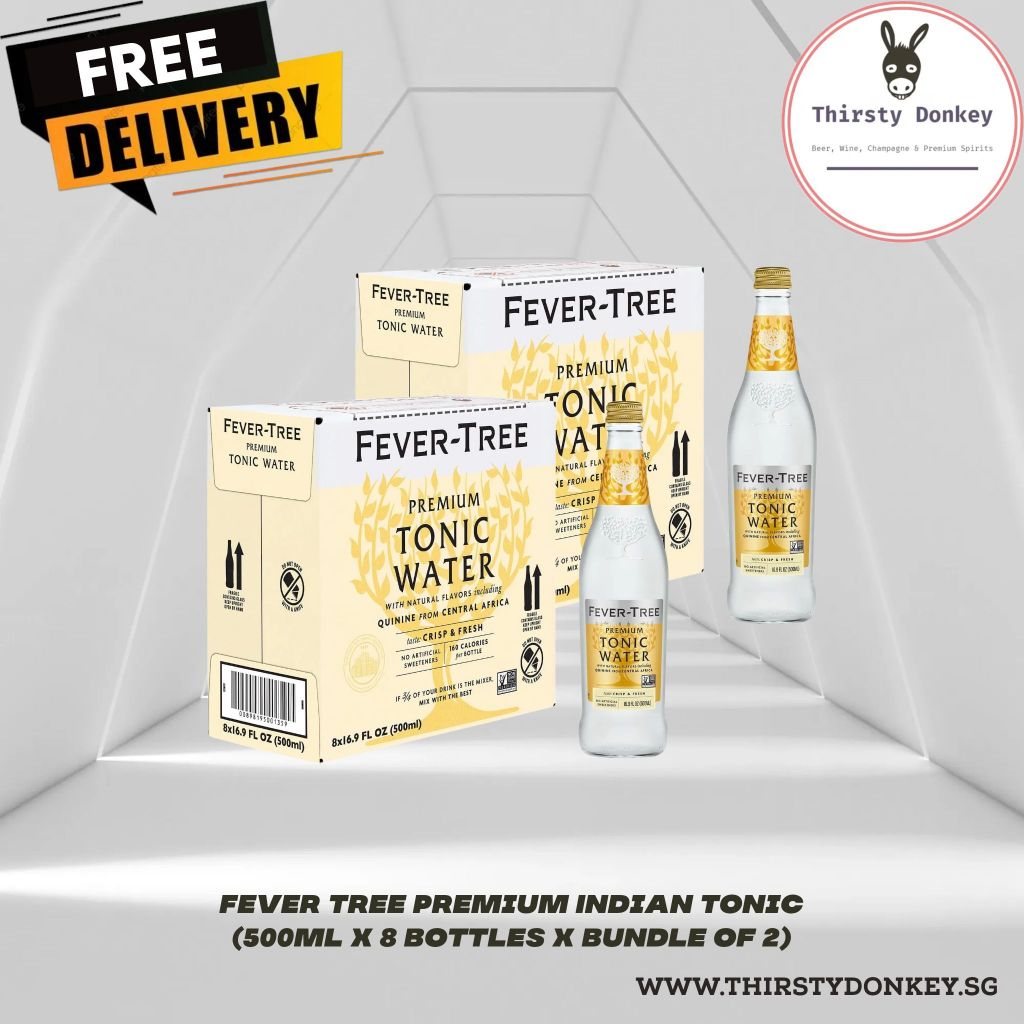 Fever Tree Premium Indian Tonic - 500ml x 8 bottles (Bundle of 2) (Exp ...