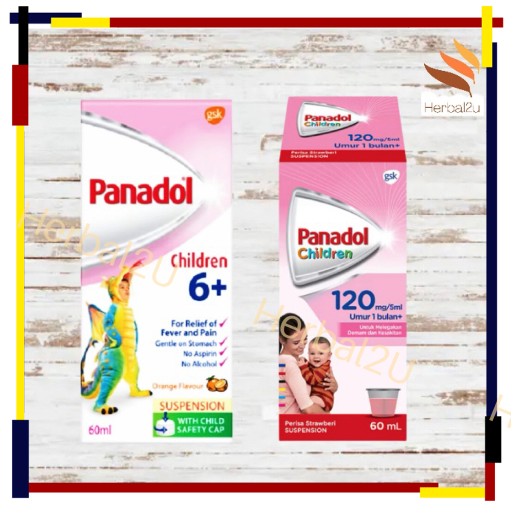 Panadol For Children Series - Panadol Suspension 250mg/5ml (60ml ...