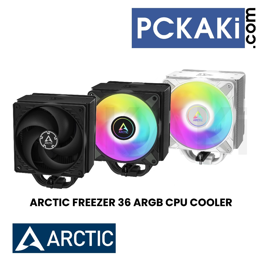 ARCTIC FREEZER 36 BLACK / WHITE / ARGB CPU TOWER COOLER WITH INTEL ...