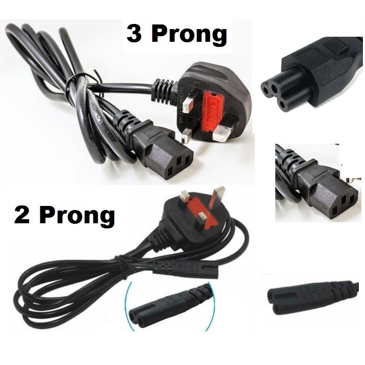 Local seller Cord C5 C7 C13 Power Cord Cable UK 3 Pin Plug to 3 Prong ...