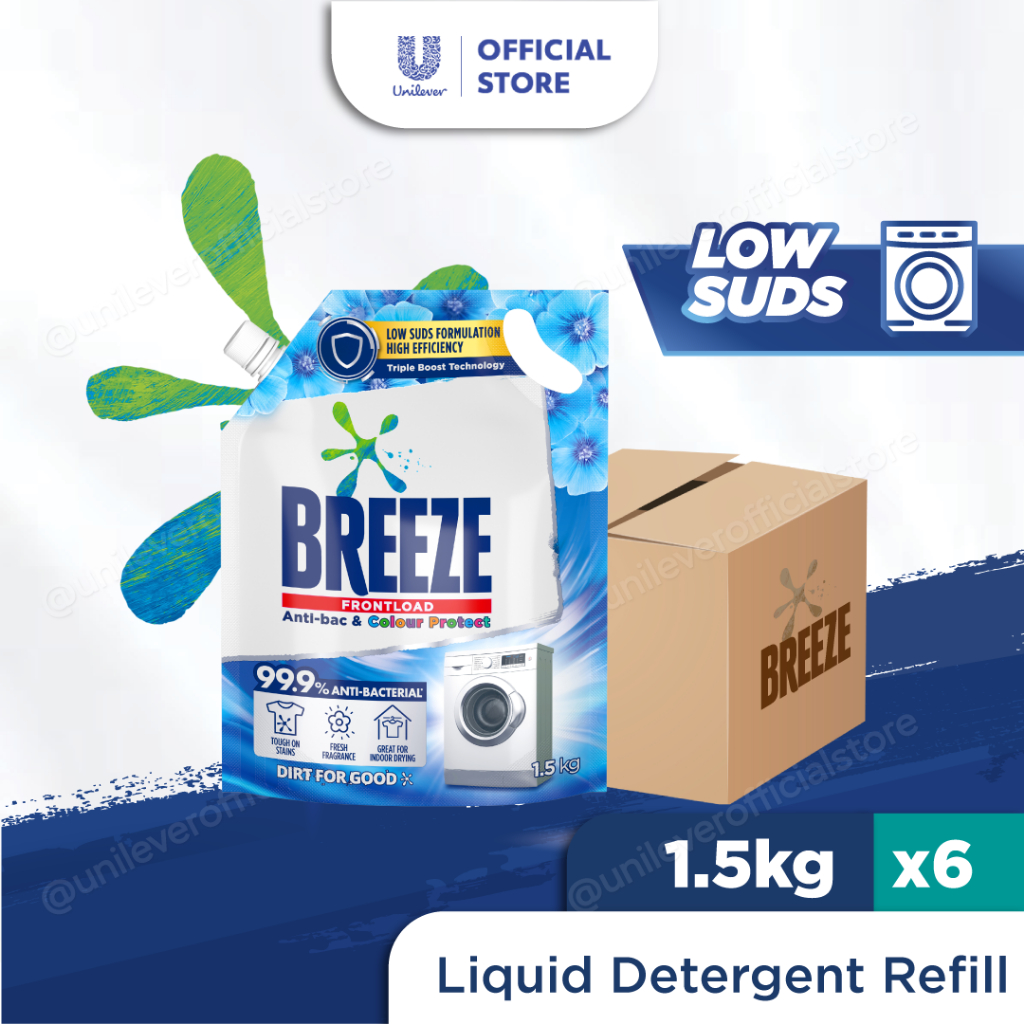 [Bundle of 6 Refill] Breeze Liquid Detergent Refill 1.5kg Carton Deal ...