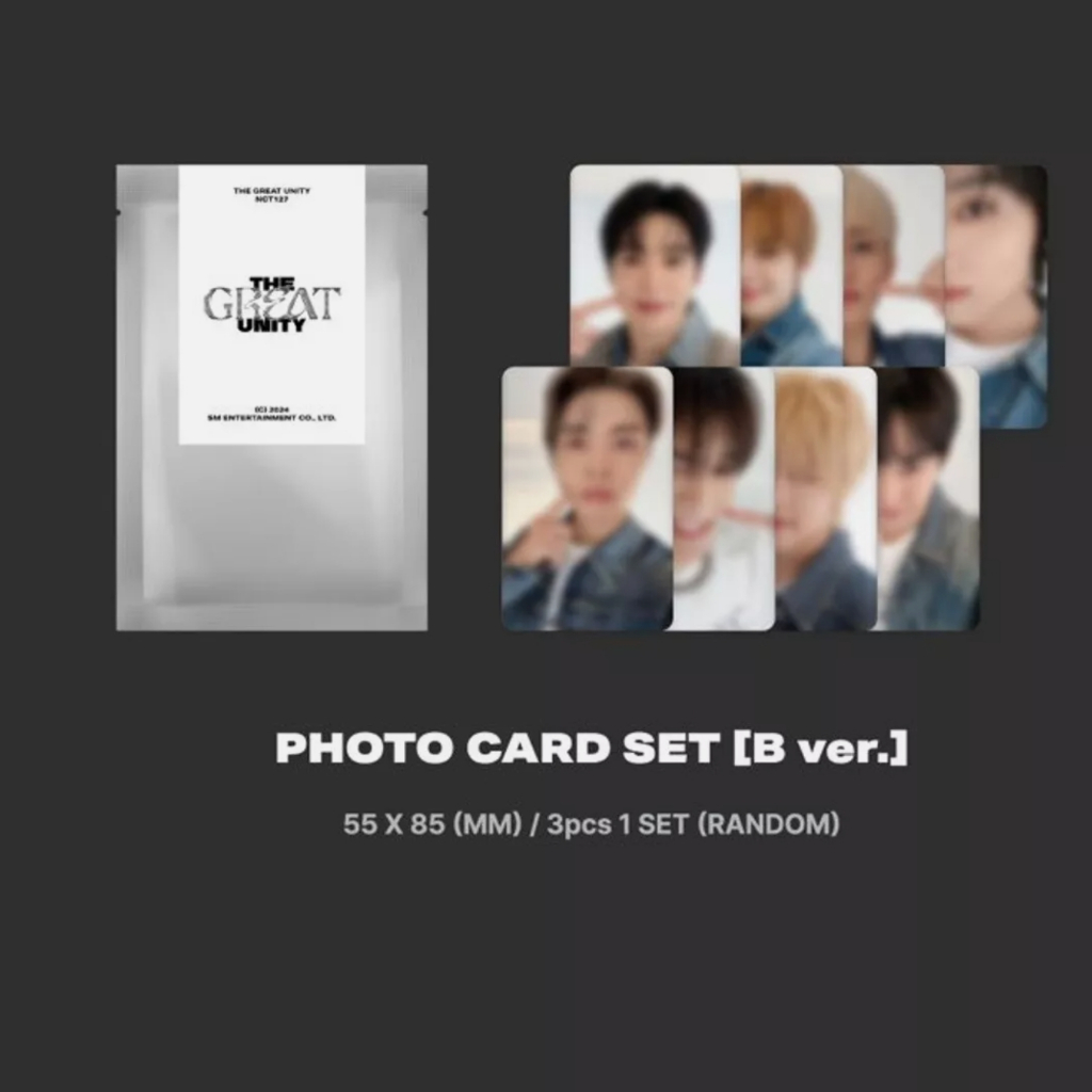 NCT 127 [THE GREAT UNITY] OFFICIAL 1ST MD : PHOTOCARD SET ( B / C / D ...