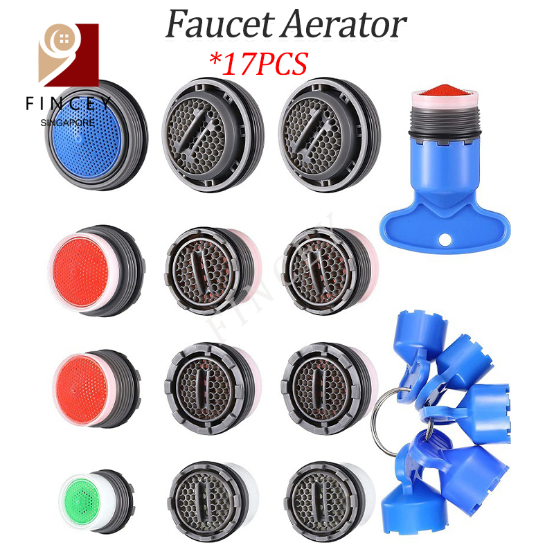 【SG】17PCS Faucet Cache Aerators with Faucet Aerator Key Removal Wrench ...