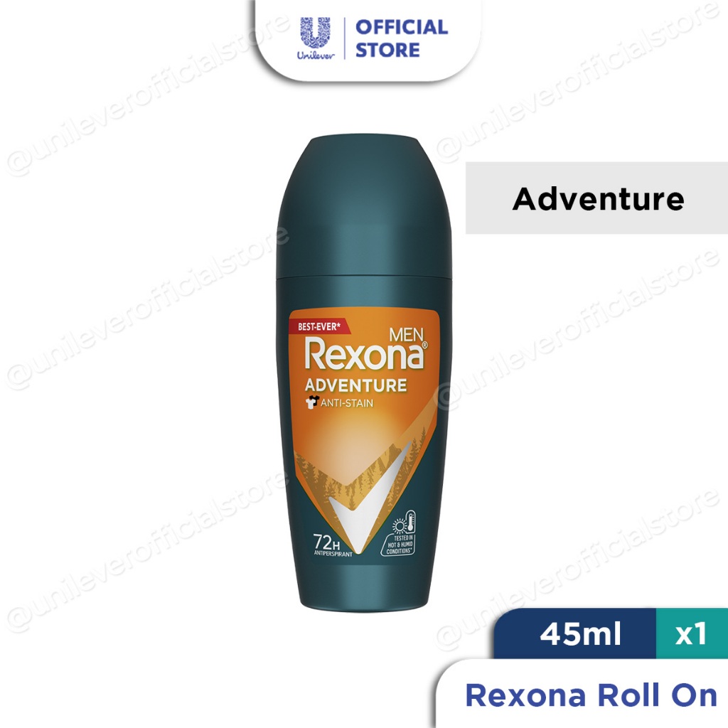 Rexona Men Adventure Roll-On Deodorant 45ml (EXP1025) | Shopee Singapore