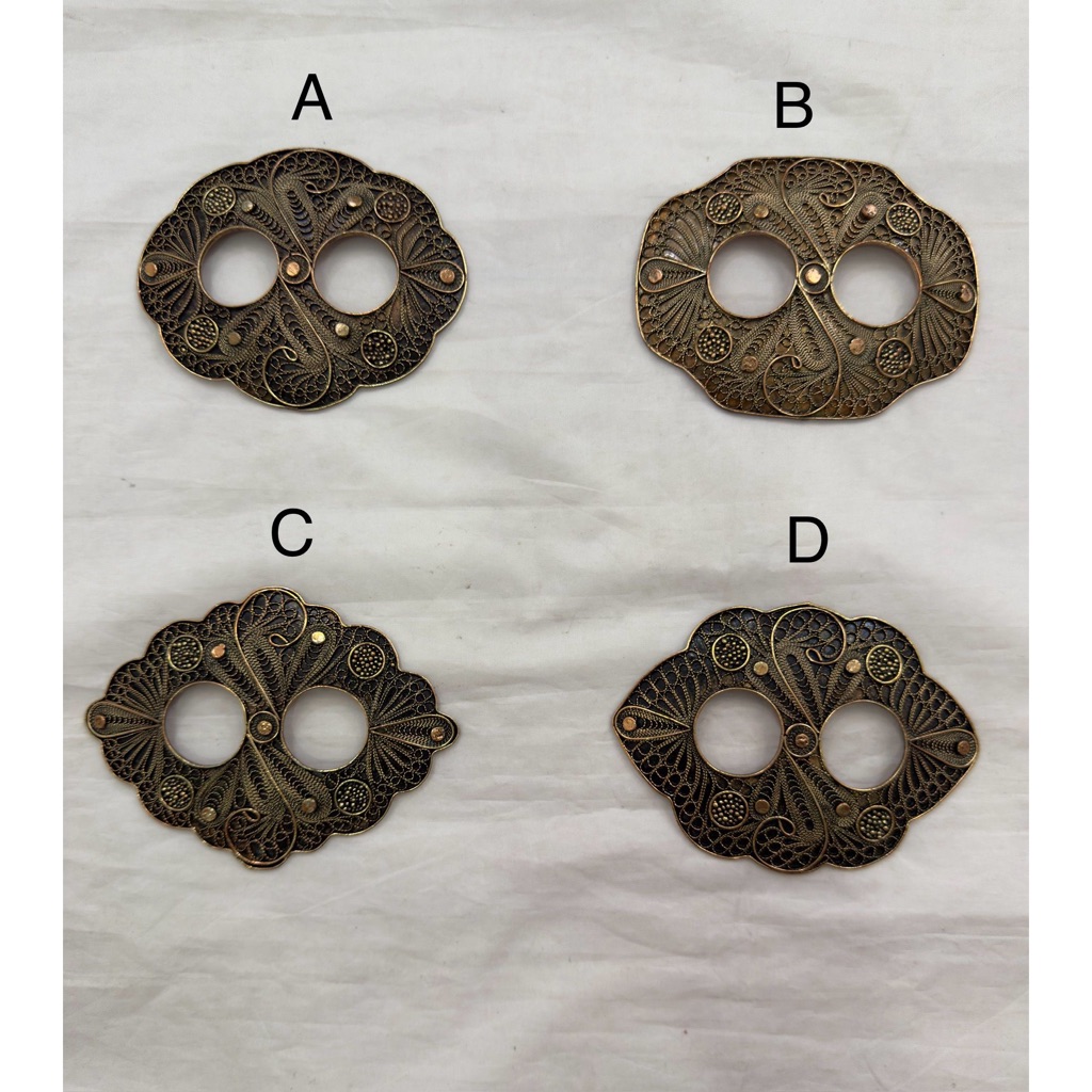 Dark Copper Filigree Sarong Buckle. Design A, B, C, D | Shopee Singapore