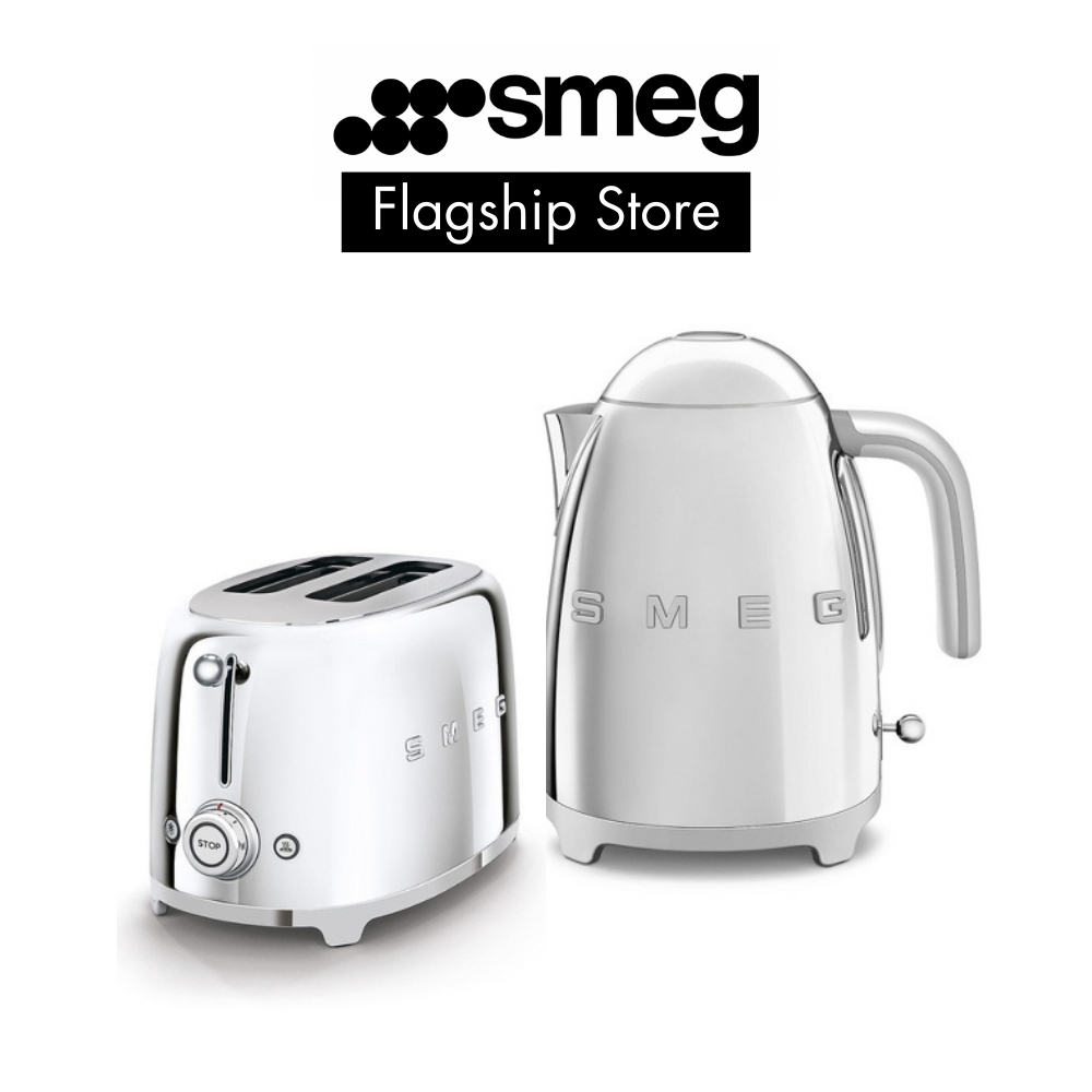 SMEG Breakfast Set, 1.7L Kettle & Toaster, Available in 2 Chrome ...