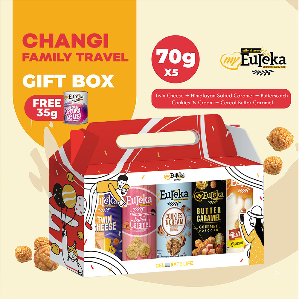 Eureka Changi Family Travel Gift Box [5 Cans x 70g] FREE 1x Baby Can 35g | Shopee Singapore