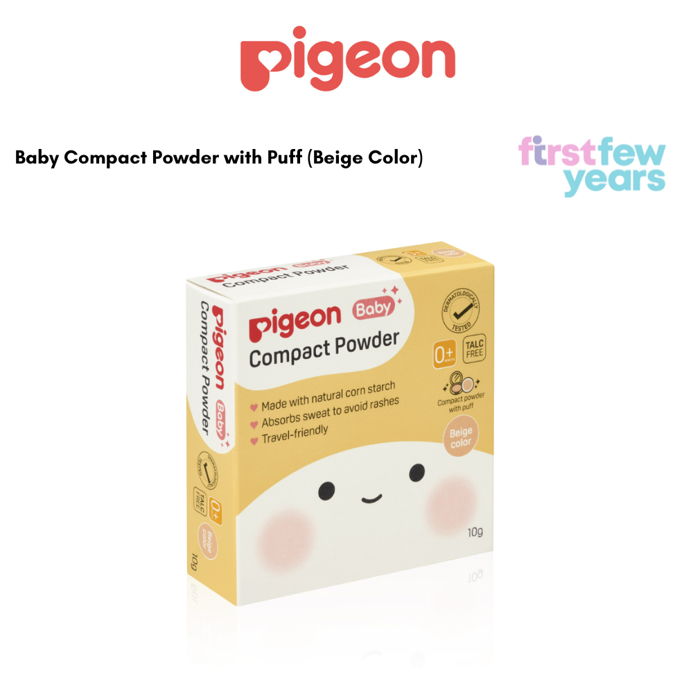 Pigeon Baby compact powder with puff (Beige Color) | Shopee Singapore
