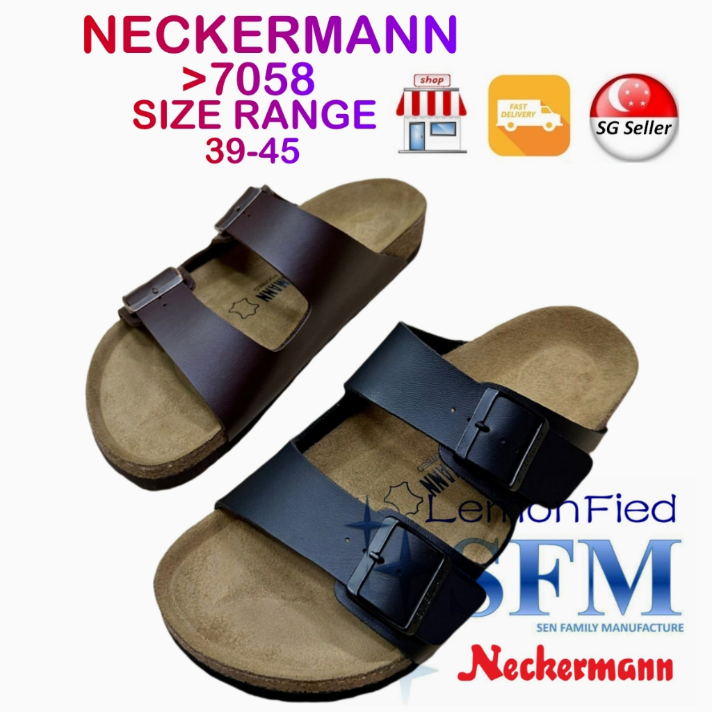 NECKERMANN 7058 Size 39 - 45 SANDALS SLIPPER Black Brown MEN SG SELLER ...