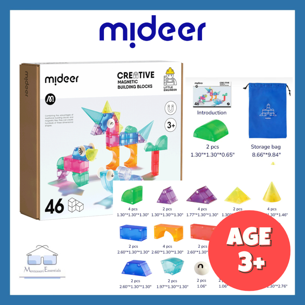 (46PCS) Mideer Creative Magnetic Building Blocks Children Fun Activity Building Blocks | Shopee ...