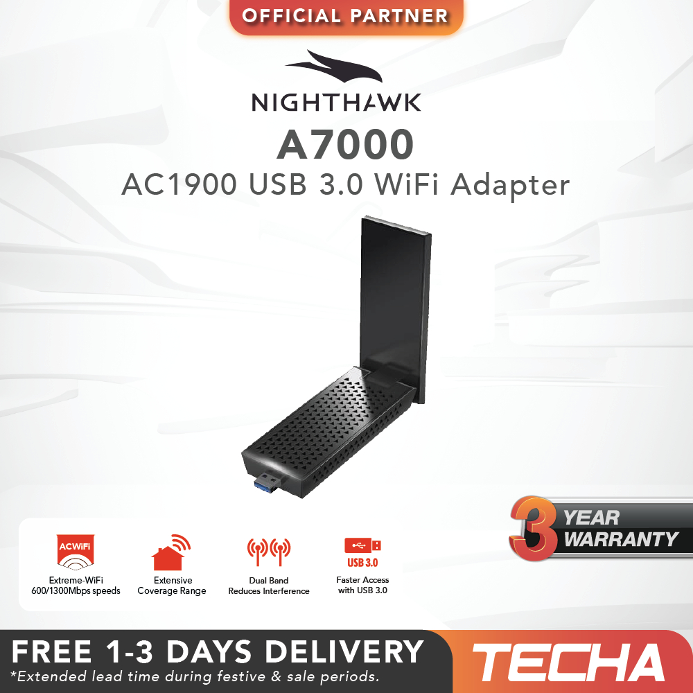 [FREE NEXT DAY] Netgear Nighthawk A7000 | AC1900 Dual-Band USB 3.0 WiFi ...