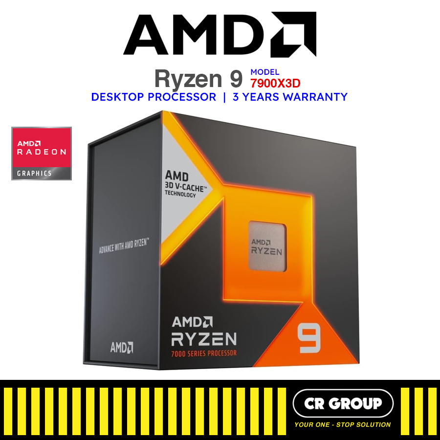 AMD Ryzen 9 7900/7900X/7900X3D Desktop Processor (3Yrs Warranty ...