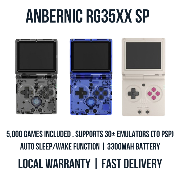 Anbernic RG35XX SP - Clamshell / Flipcase Portable Gaming Retro Console ...