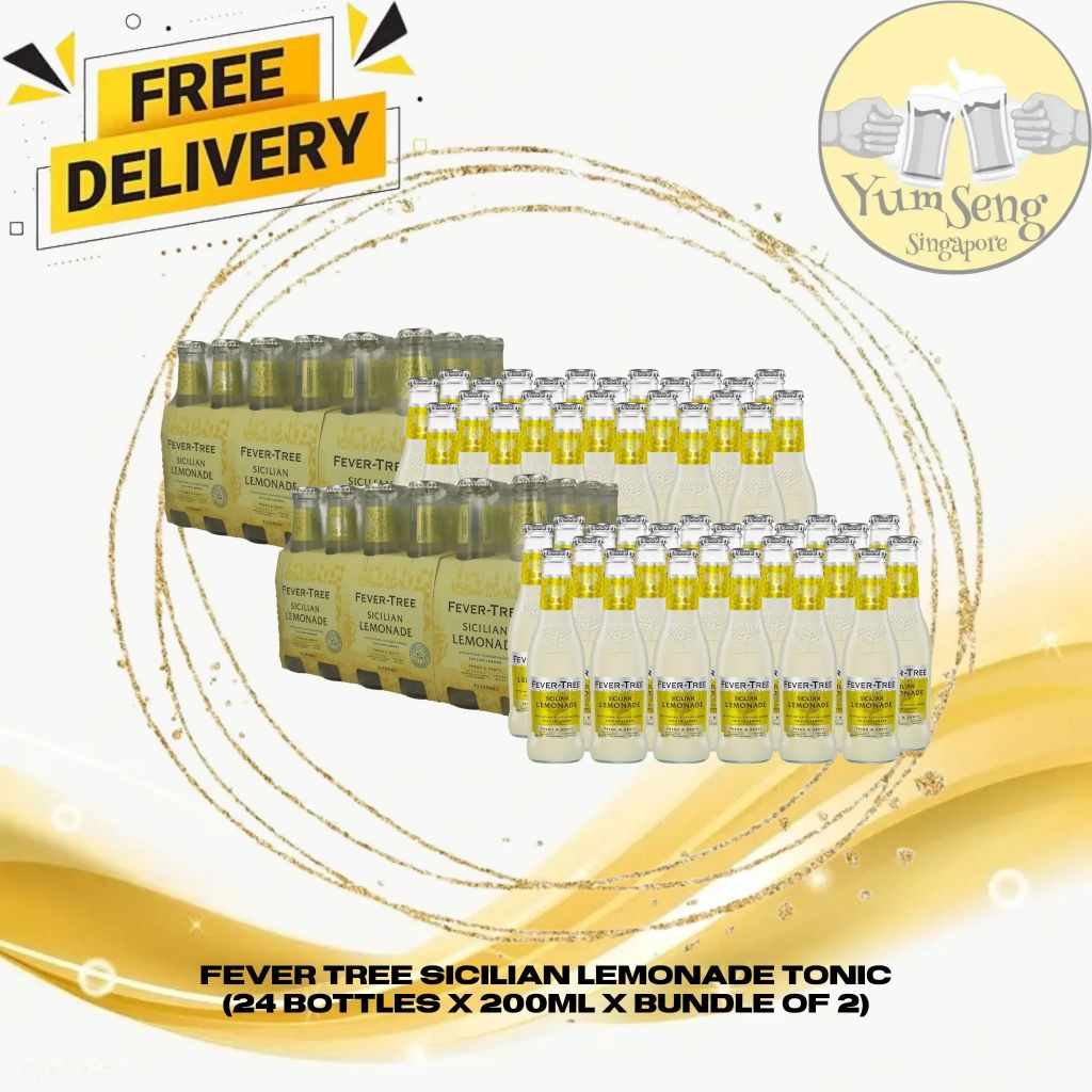 Fever Tree Sicilian Lemonade Tonic - 24 bottles X 200ml (Bundle of 2 ...