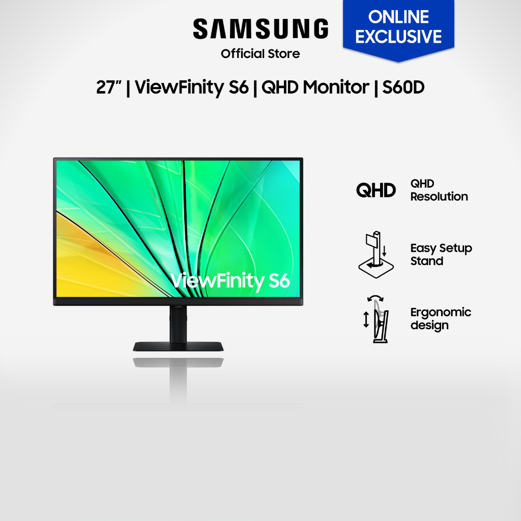 [NEW LAUNCH] Samsung 27" ViewFinity S6 S60D QHD Monitor ...