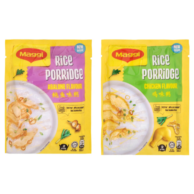 Maggi Instant Rice Porridge Chicken Abalone Halal 63g | Shopee Singapore