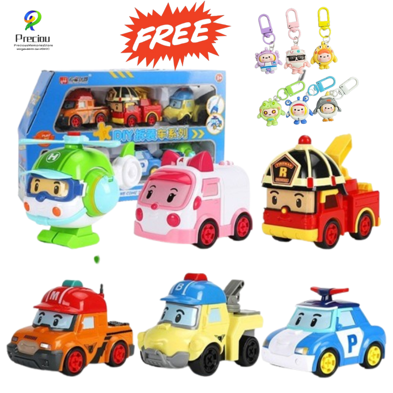 READY STOCK Robocar Poli Car Toy Action Figure Transformer Pull Back ...