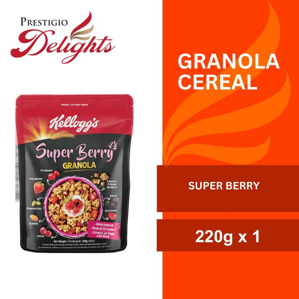 Kellogg's Granola Cereal 220g (Super Berry) | Shopee Singapore