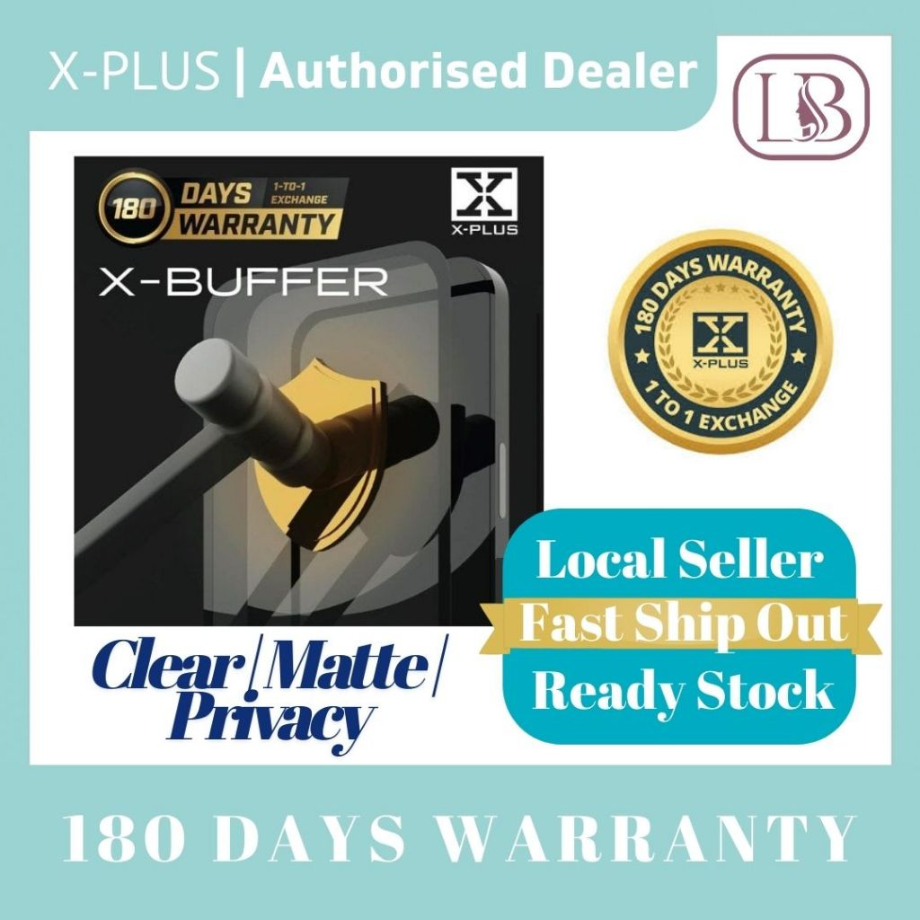 X-PLUS X-Buffer CLEAR Screen Guard for IP 14 PRO | 14 PRO MAX | 15 | 15 ...