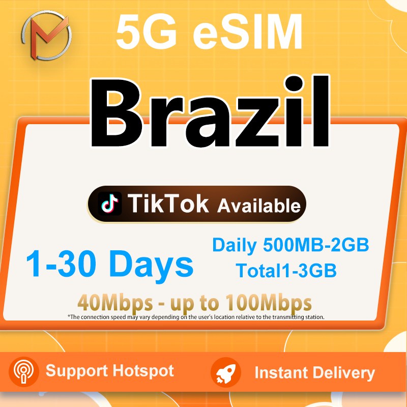 eSIM Brazil 1-30 Days Unlimited Data | Instant Delivery | Local SIM ...