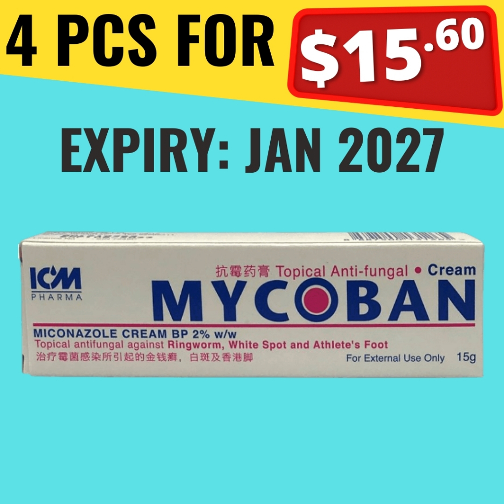 Mycoban 15g Antifungal Cream Ringworm White Spot and Athletes Foot ...