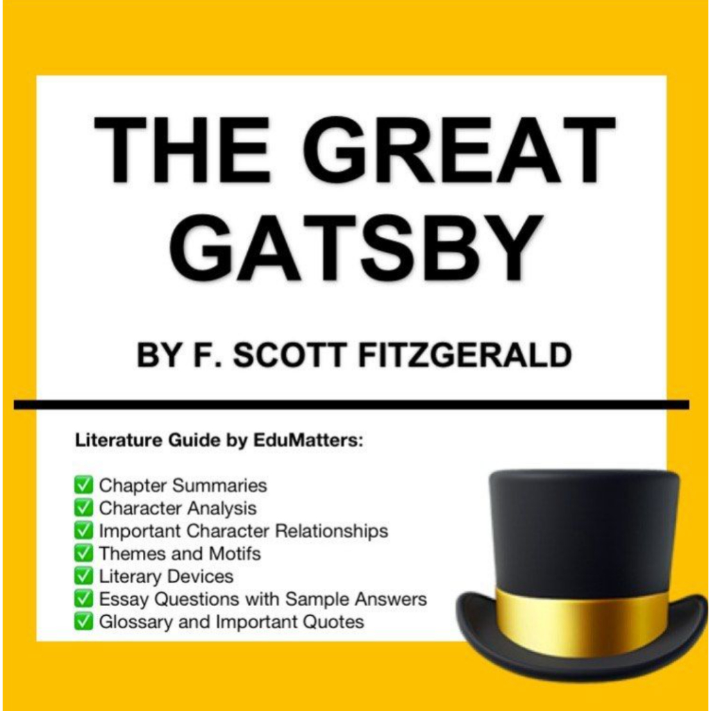 The Great Gatsby by F. Scott Fitzgerald Literature Study Guide Notes ...