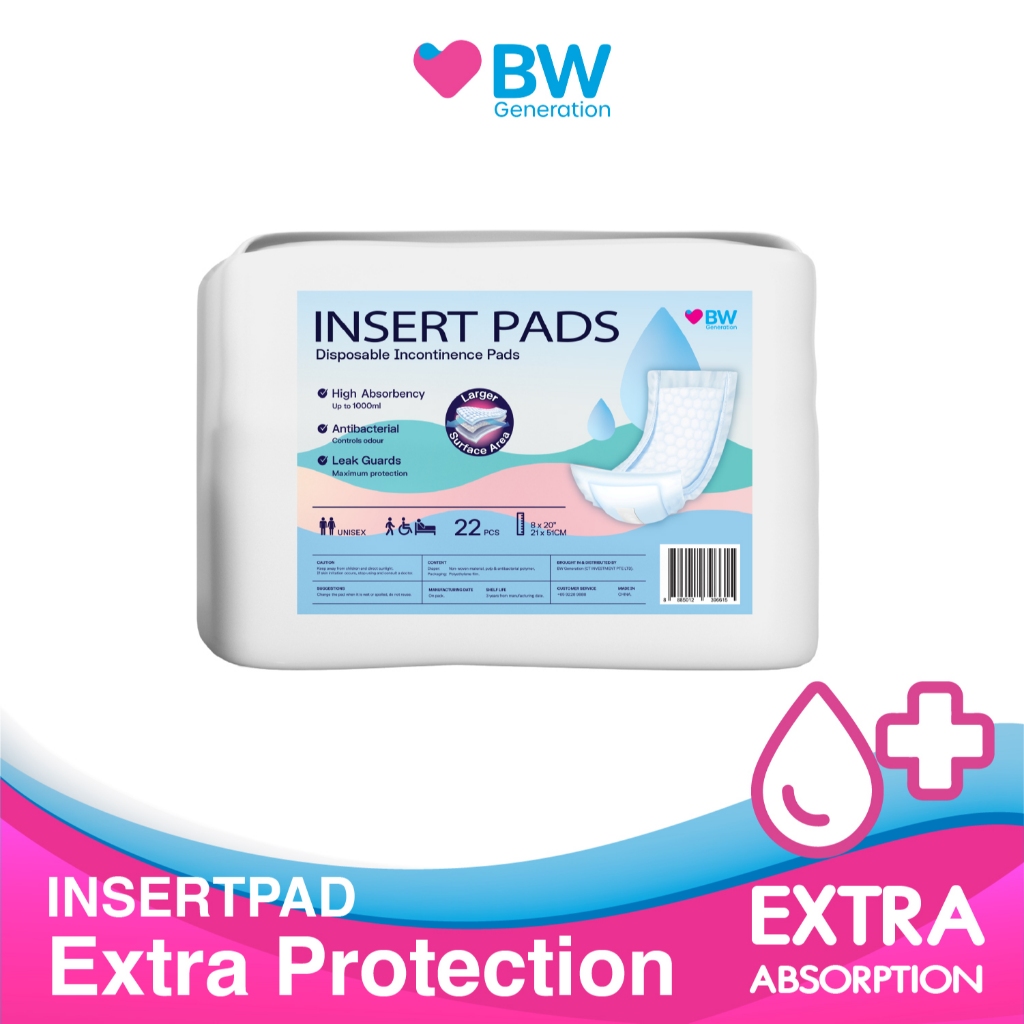 BW - Adult Diaper Insert Pad (22 pcs/bag) | Shopee Singapore