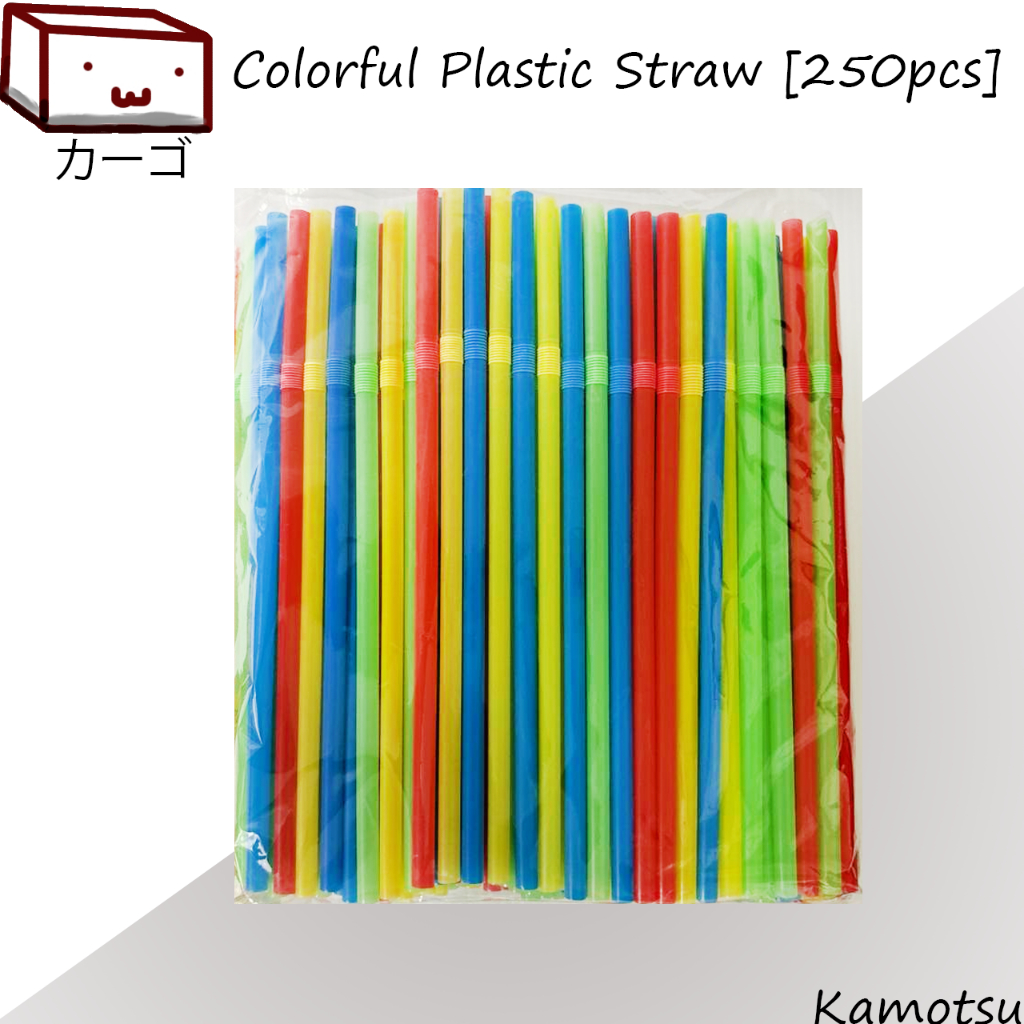 🔥SG Wholesale🔥 Flexible Colorful Straw 20cm [250pcs] | Shopee Singapore