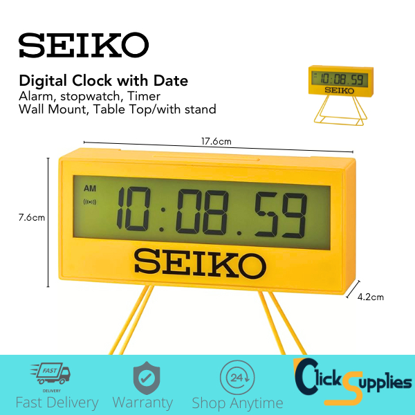 Seiko Digital Clock with alarm and Countdown Timer for Table Top Wall ...