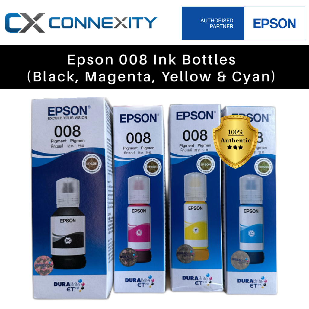 Epson 008 Ink Bottle SET Printer Ink Refill Epson Ink Epson EcoTank ...