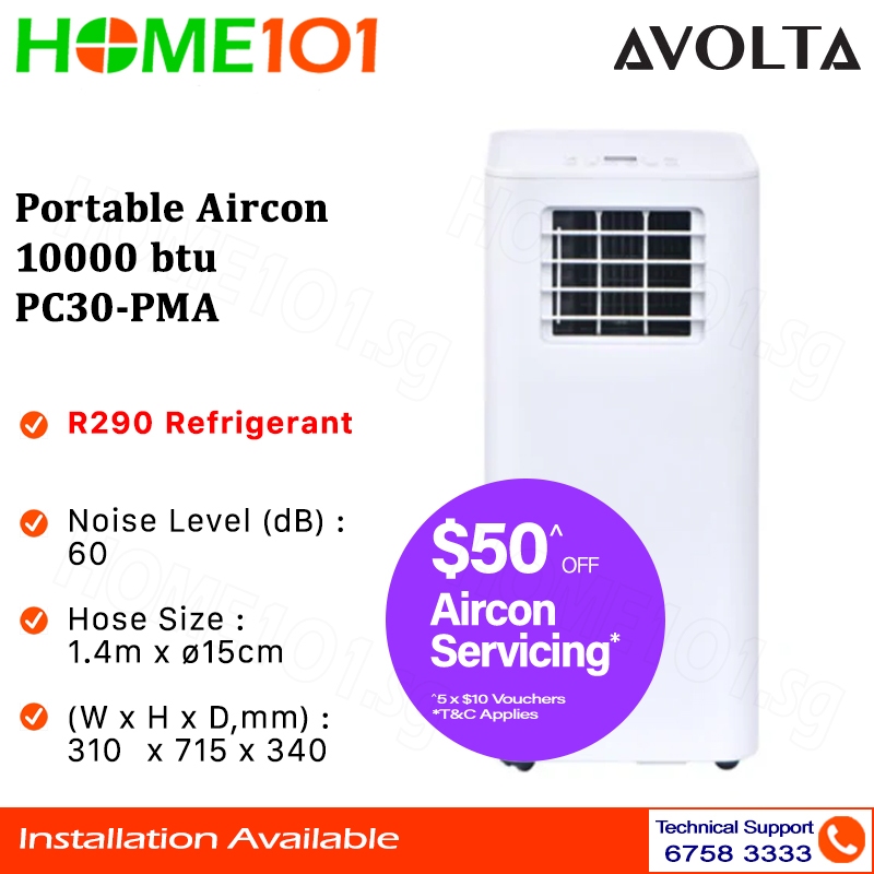 Avolta Portable Aircon 10000 btu PC30-PMA | Shopee Singapore