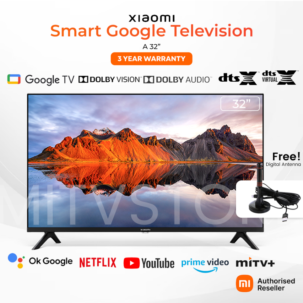Xiaomi A Series 32" Smart Google TV with Google Assistant Playstore ...