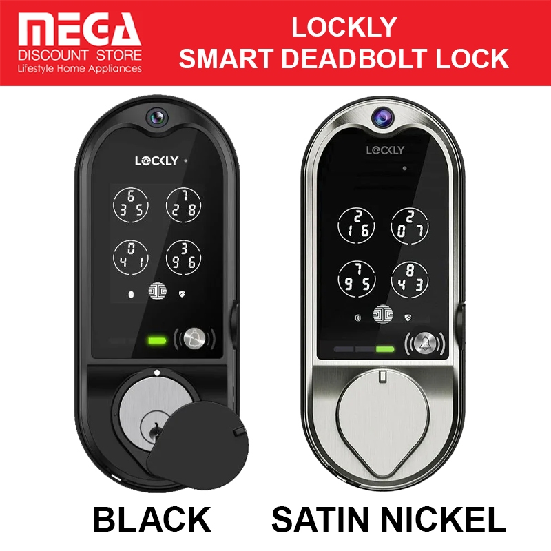 LOCKLY PGD798 VISION™ DOORBELL CAMERA SMART DEADBOLT DOOR LOCK (FREE ...