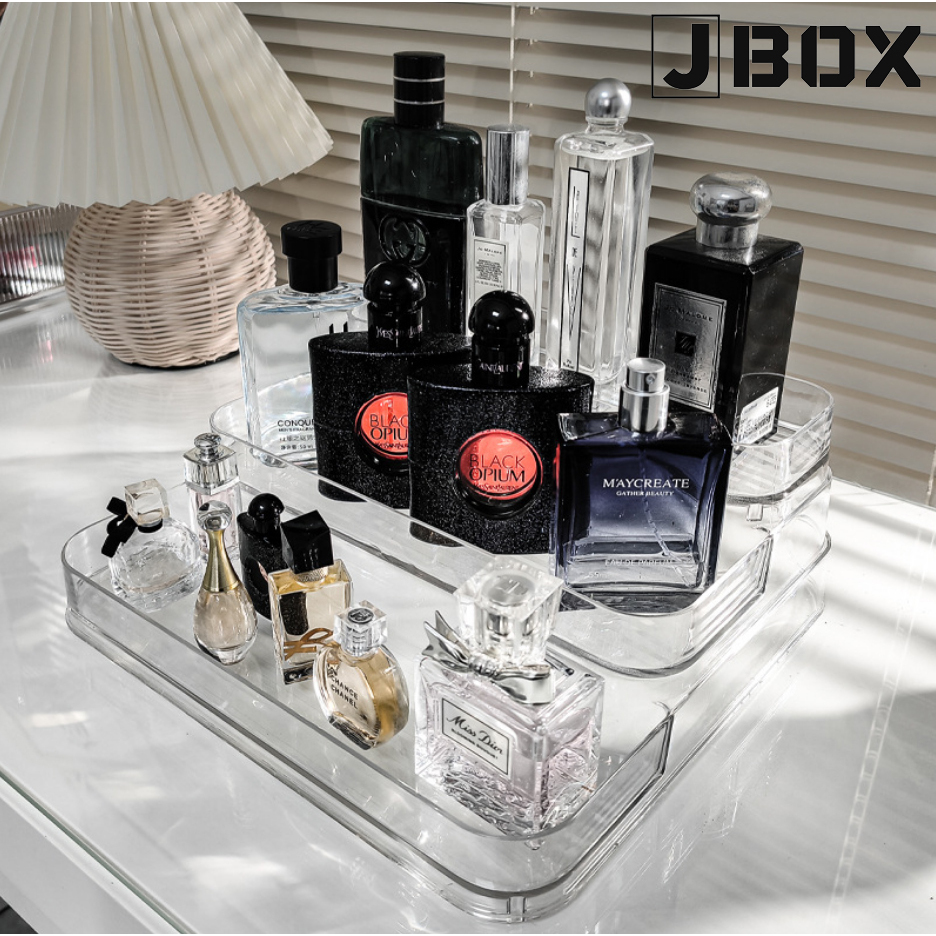 Perfume Organizer 3-Layer Perfume Display Rack Transparent (JBox ...