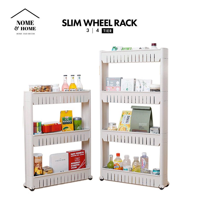 NOME&HOME 12cm Narrow Gap Storage Cabinet Door Refrigerator Toilet Kitchen Rack Trolley Storage ...
