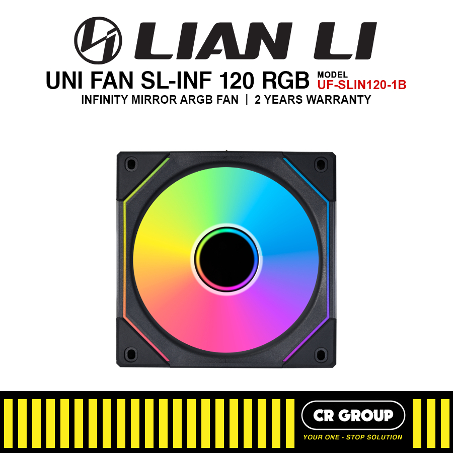 LIAN LI UNI FAN SL-INF 120 - Infinity Mirror ARGB Fan - Cableless with ...