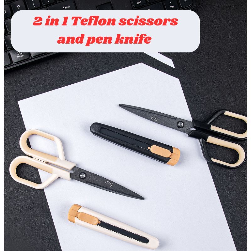 Teflon Non-stick Scissors Utility Knife, Household Tools Essential ...