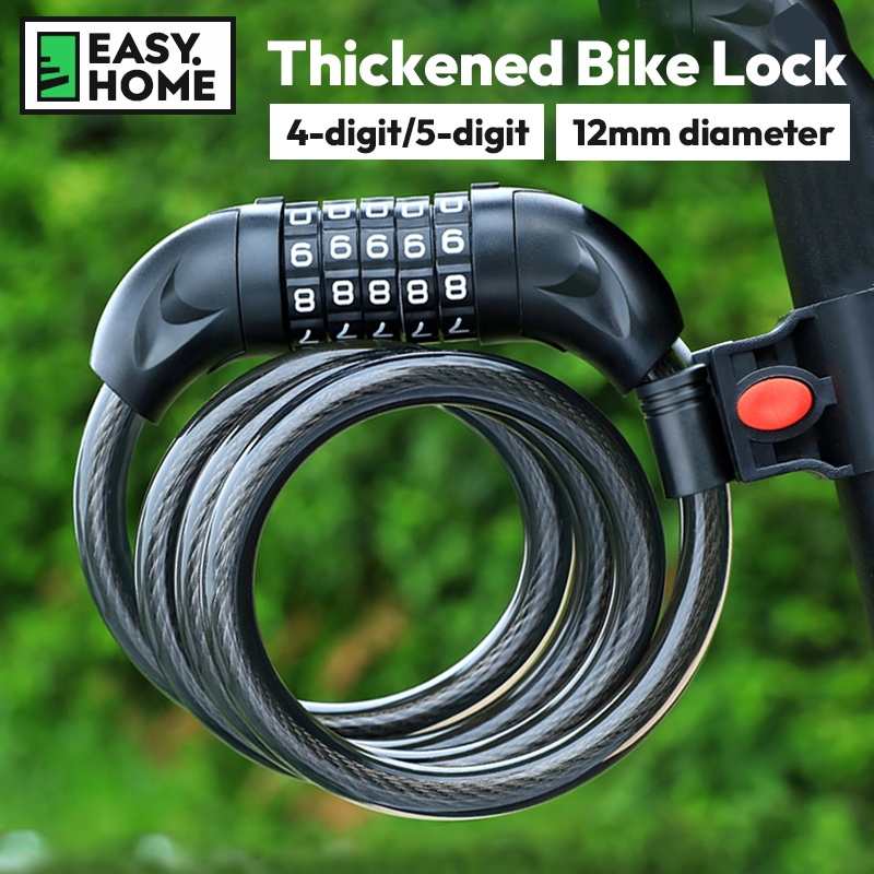 [SG Stock] Bicyle Anti-Theft Lock 5 Digit Combination 4 Code Road Bike ...