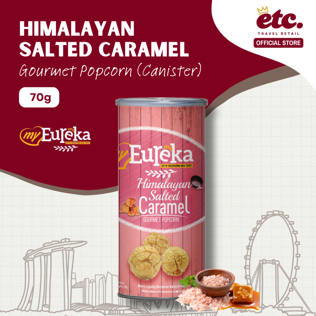 Eureka Popcorn Himalayan Salted Caramel 70g Can | Shopee Singapore
